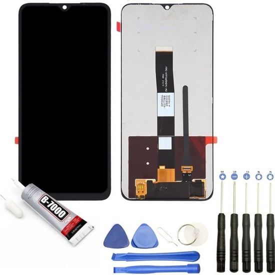 Vitre tactile + ecran LCD compatible avec Xiaomi Redmi 9C M2006C3MG, M2006C3MT taille 6.53" Noir ...