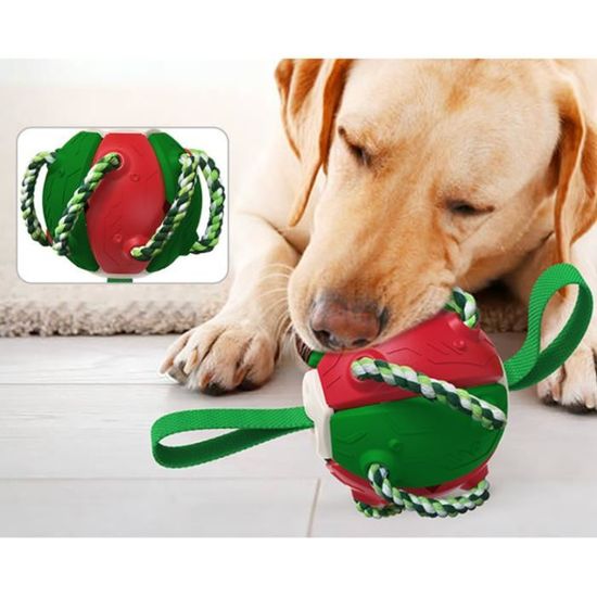 YESCUSTOM Jouet Balle pour Frisbee Chien Indestructible-Jouet Interactif sous Deux Formes ...