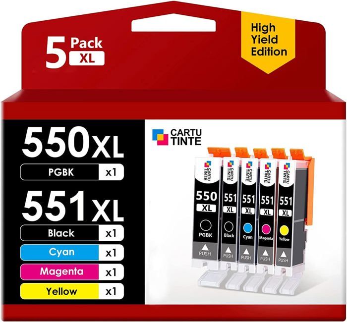 550XL 551XL Cartouches d'encre Remplacement pour Canon 551 XL 550 XL ...