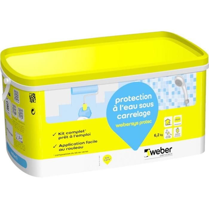 Weber.sys protec ( kit de 6 m², seaux de 7 kg, 20 kg) - SYS PROTECT 20 KG - Cdiscount Bricolage