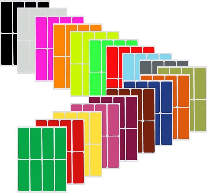 Gommettes Étiquettes Autocollantes Rectangulaires Combinaison De 18 ...