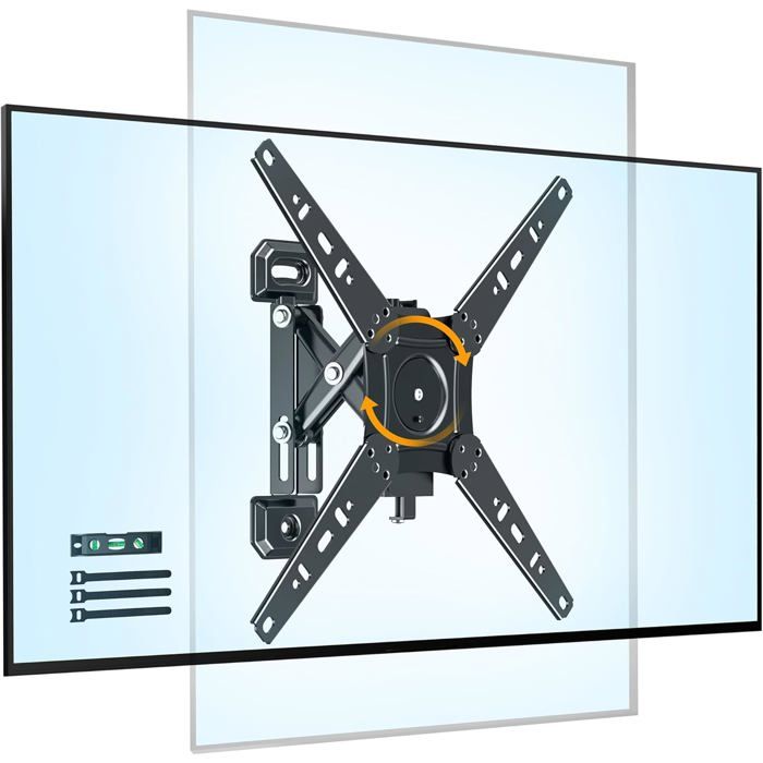 Support Tv Murale Rotatif Pour Téléviseurs 13-49 Pouces, Support Tv ...