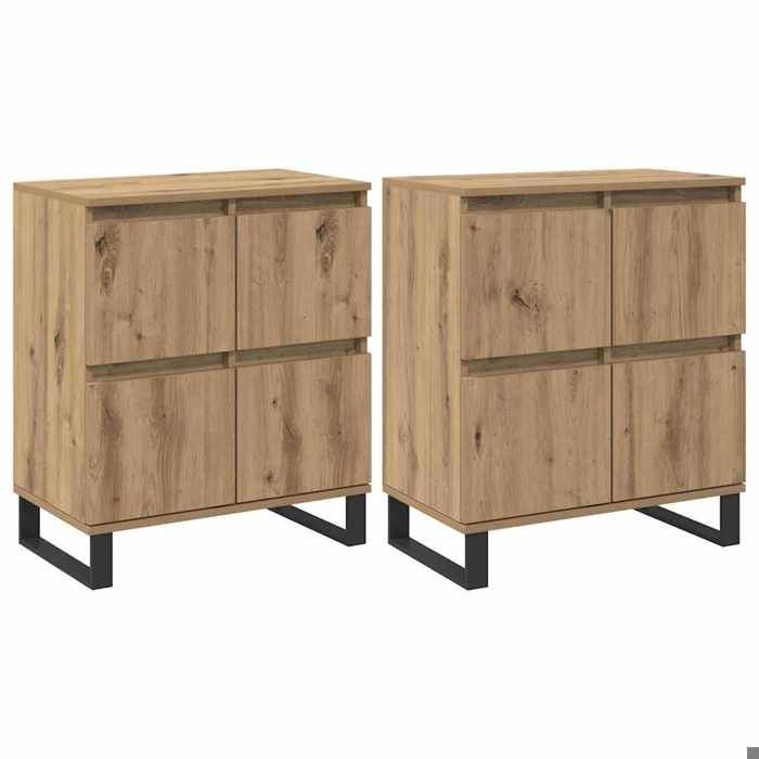 Placard salle à manger - BEST-HOME - Buffet 2 pcs - chêne artisanal ...