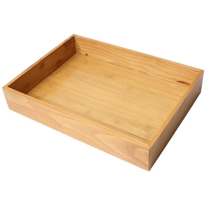 Plateau de service rectangulaire en bois pour restaurant pub bar (33 x ...