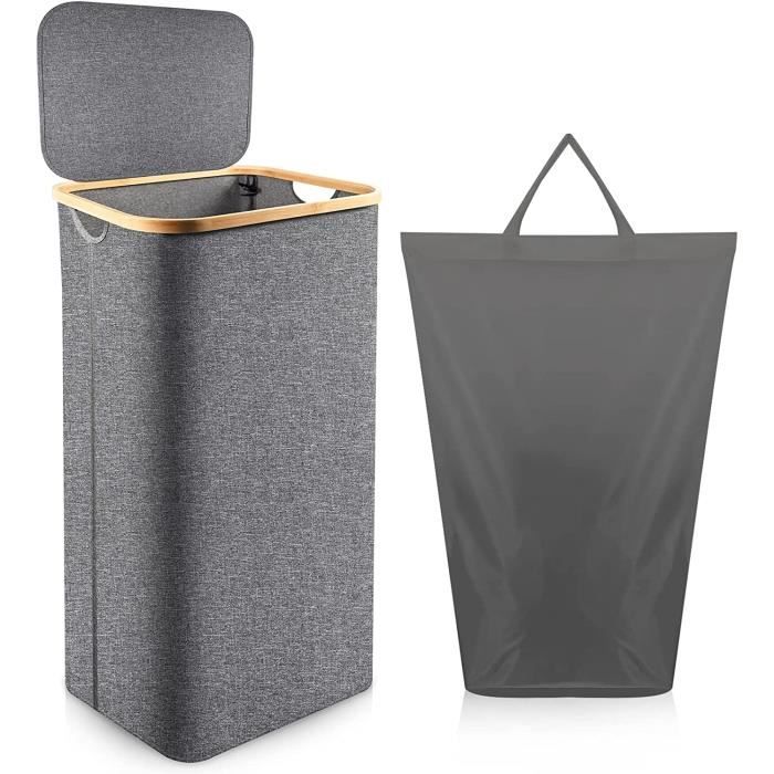 Panier À Linge Avec Couvercle-100 L Panier À Linge Avec Sac À Linge ...
