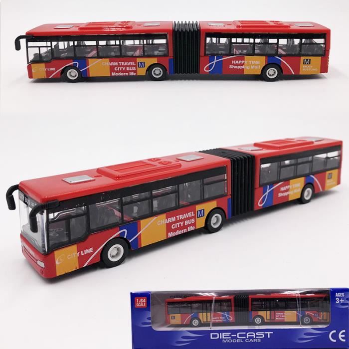 1pc Rouge - Modèle réduit de bus urbain en alliage moulé sous pression ...