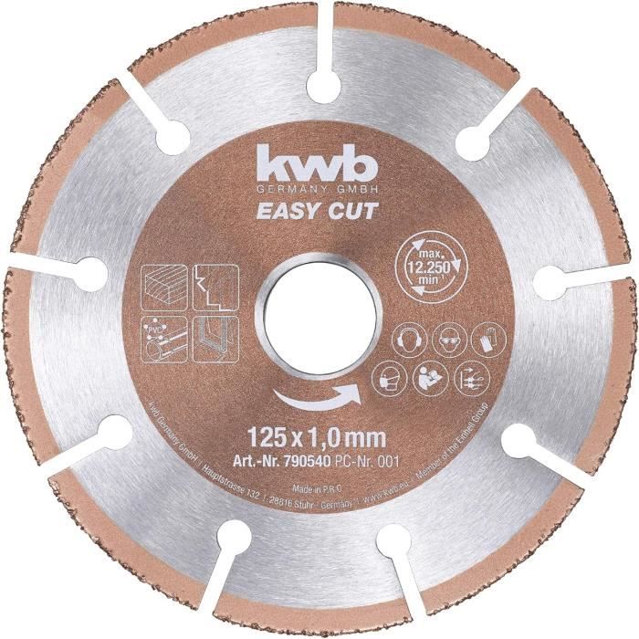 Easy-Cut universel Disque à tronçonner au carbure 125 mm x 1,0 mm ...