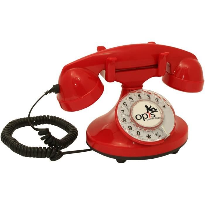 Téléphone Filaire à Cadran Rotatif au Style sinueux des années 1920 ...