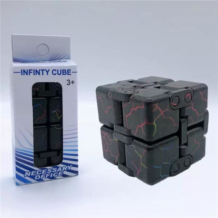 Jouet de décompression Infinity Cube noir ECELEN - pour soulager le ...