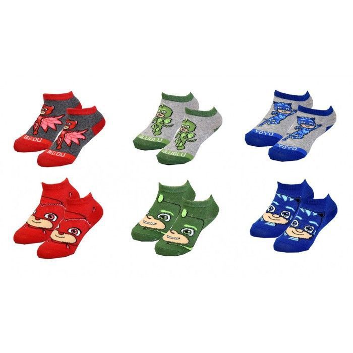 Chaussettes - PYJAMASQUE - Pack de 6 Paires - Couleur Rouge - Coton ...
