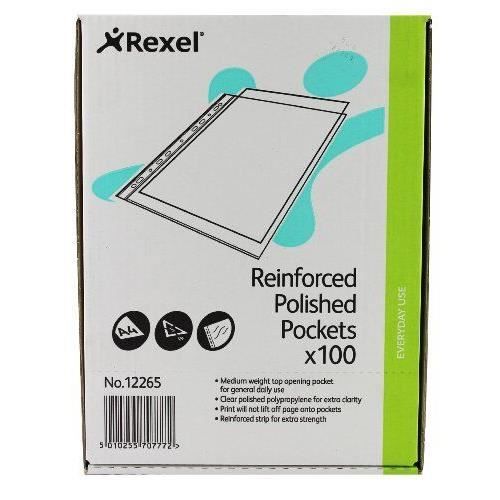 Rexel CKP 12265 Lot de 100 pochettes renforcées avec ouverture par le ...
