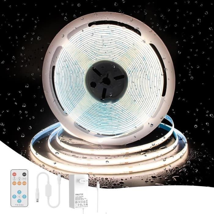 Bande Led Cob Ip65 Étanche Blanc Naturel 4000K,10M 4800Leds 24V Cri93 ...