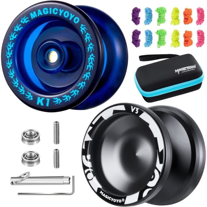 MAGICYOYO Lot de 2 – V3 Black K1 Blue ! Responsive Yoyos Perfect for ...