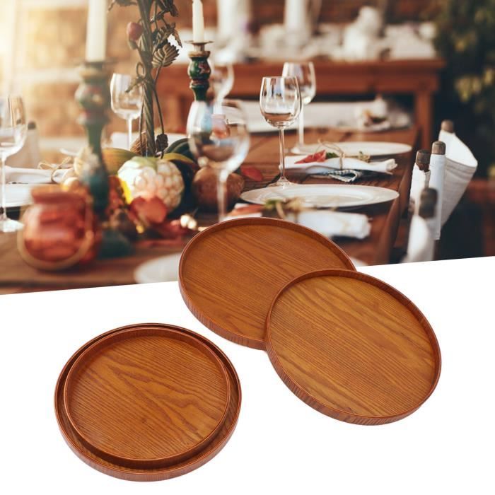 Tbest plateau de service en bois Assiette à Fruits En Bois Plateau En ... Tbest plateau de service en bois Assiette à Fruits En Bois Plateau En ...
