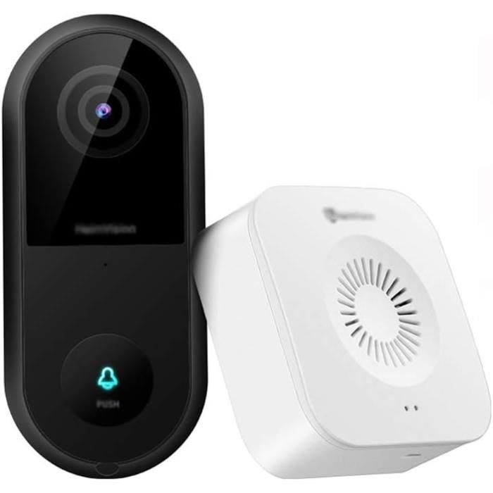 Bienvenue – sonnette vidéo 2K, caméra sans fil, sonnerie, vue plus ...