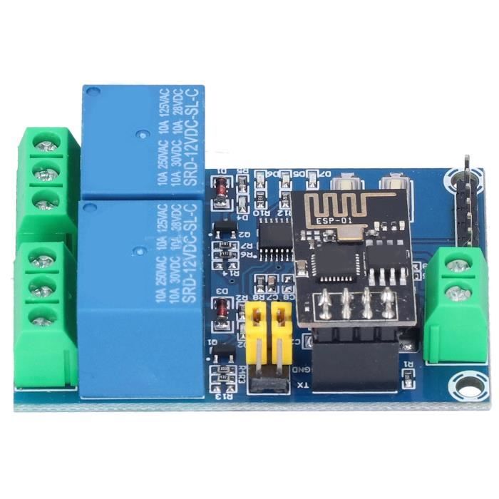 VBESTLIFE Carte de relais WiFi Relais WiFi double canal 12V ESP8266 ...