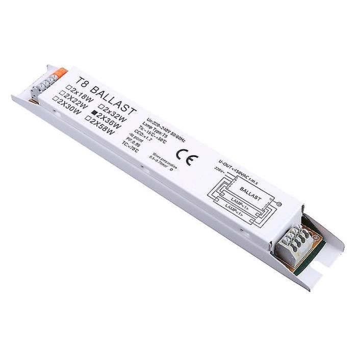 220-240v Ac 2x36w Wide Voltage T8 Ballast électronique Lampe fluorescente Ballast Ballasts ...