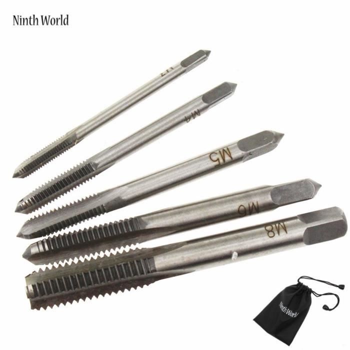 Jeu de robinets et tarauds métriques M3-M8 avec flûte droite et filetage de vis - YWEI ...