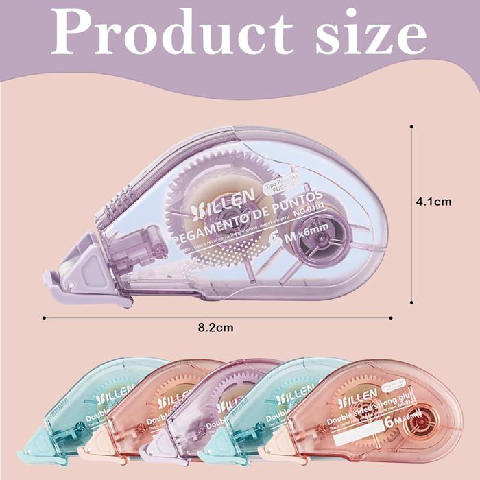 6 Colle Roller Double Face,Distributeurs de Ruban Adhésif Double Face ...