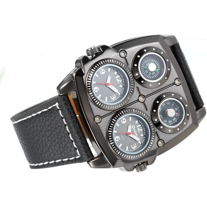 Montre À Quartz Analogique Pour Homme Avec Boussole Décorative Et ...
