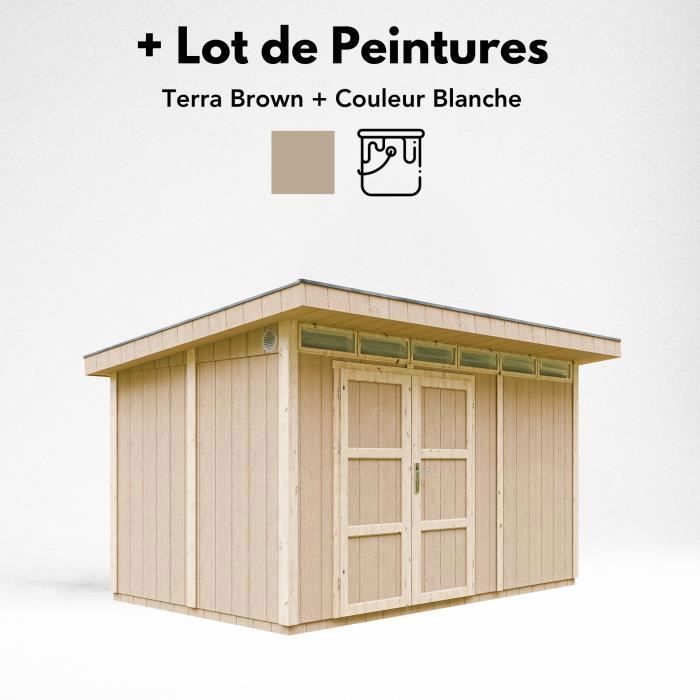 Abri de Jardin Qualité Premium 9m² / L412xL279xH237 cm - Timbela M904A ...