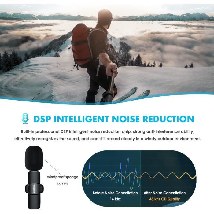 Mini Micro Cravate Pour Iphone-Android-Pc, Micro Sans Fil Professionnel ...