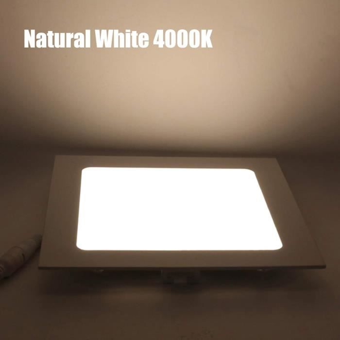 Panneau Led Carré Ultra Fin - Ca 110-220 V - 12 W - Blanc Chaud Spot ...