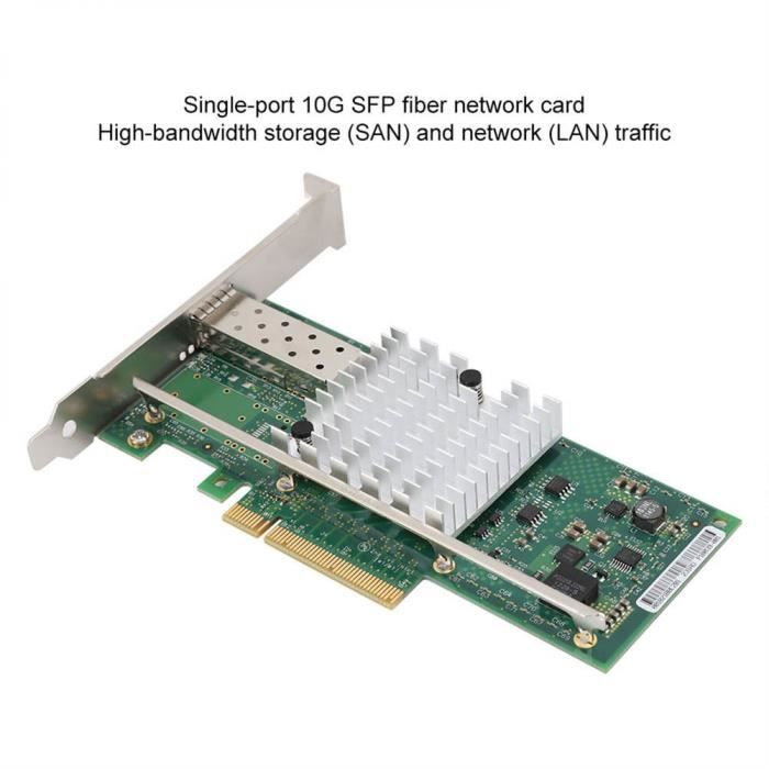 Carte réseau Ethernet, X520-DA1 Carte réseau fibre optique SFP 10G à ...