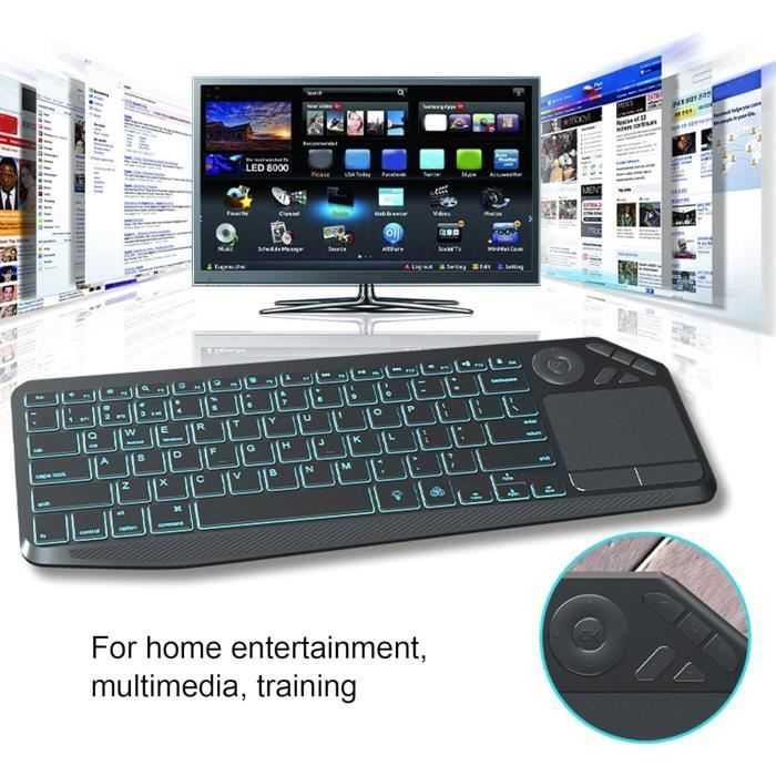 Clavier Sans Fil Avec Pavé Tactile, Clavier Tactile Sans Fil Double ...