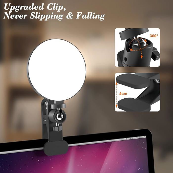 97LED Lampe de vidéoconférence, 3 couleurs et 5 luminosités Lampe de ...