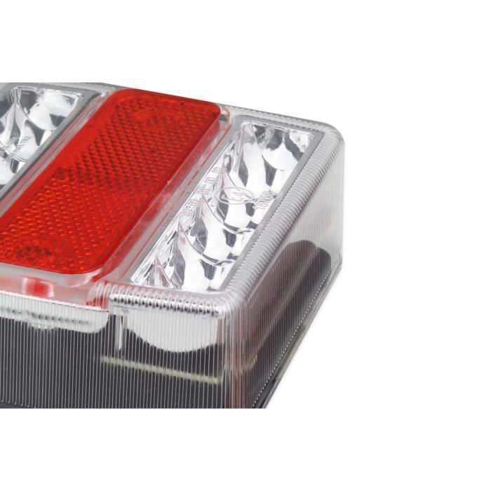 Jeu de feux stop LED avec aimant et câble 7,5m 12V avec réflecteurs triangulaires, 2 pièces Amio ...