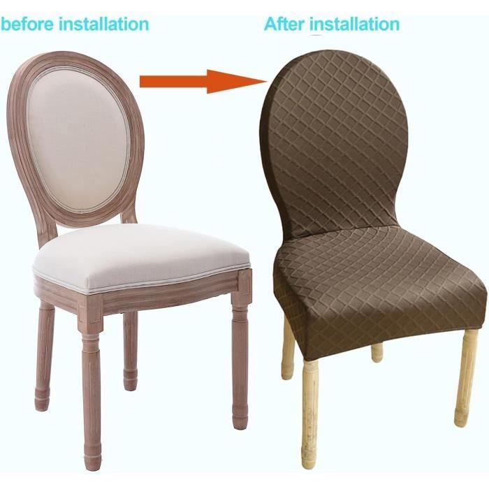 Petites-Grandes Housses De Chaises À Dossier Rond Couverture De Chaise ...