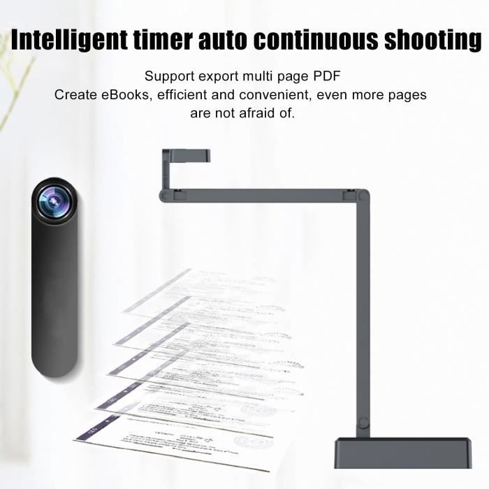 Caméra de documents - VBESTLIFE - 4K - 16 MP - Angle réglable - USB ...