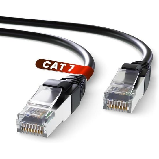 Câble Ethernet 15m, Reseau LAN Cable Ethernet Cat 7 Haut Debit Pour une ...