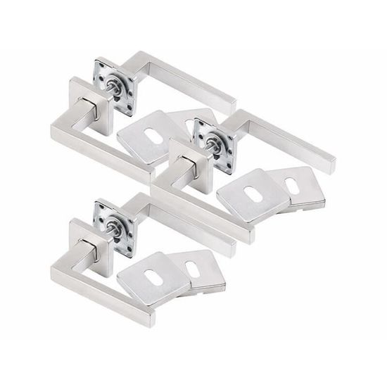 Garnitures de porte en inox - AGT - 6 poignées avec rosaces - Design ...