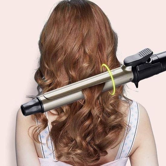 LIWI-Fers À Boucler Professionnel Outils De Coiffage Rotatif Fer A Friser LCD Ecran 140℃-220 ...