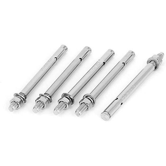 120mm Long M8 Filetage Écrou Manchon Ancrage Expansion Boulons Vis 5pcs - Cdiscount Bricolage