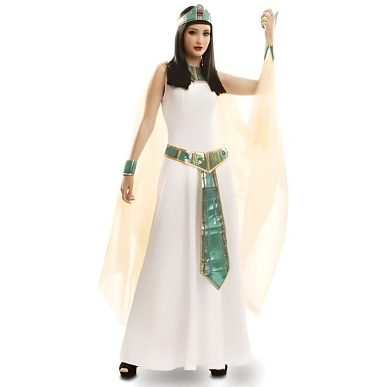 Déguisement Cléopâtre Adulte Egypte Femme Polyester Blanc