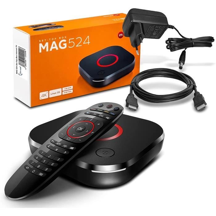 Mag 524 ip tv internet streamer hevc h.265 4k uhd 60fps linux usb 3.0 ...