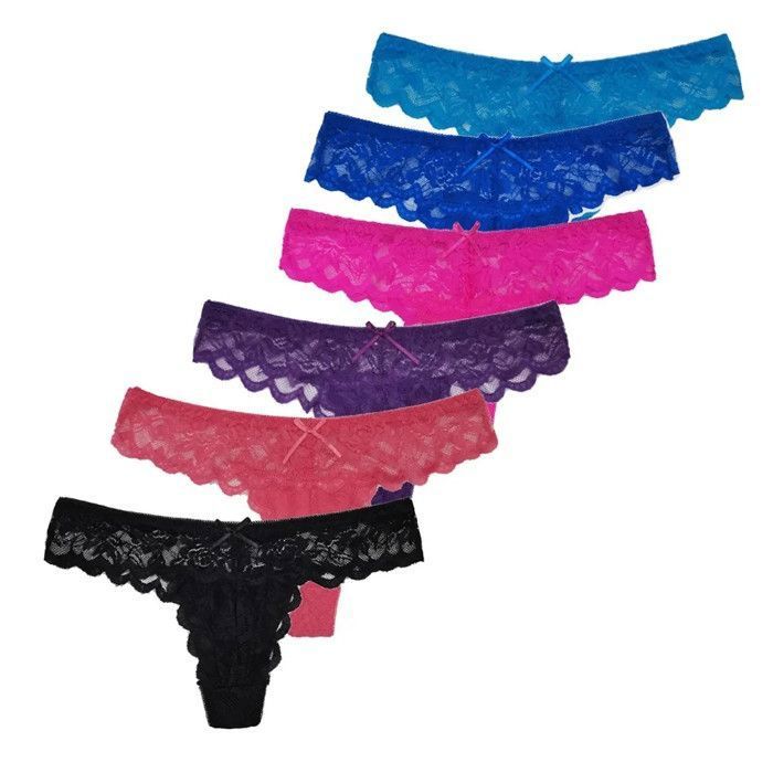 Ensemble de 5 pièces String en dentelle Sexy pour femmes,culotte taille ...