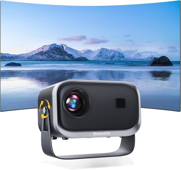 Videoprojecteur【360°Rotating-ÉlectriqueFocus-±45°CorrectionTrapézoïdale ...