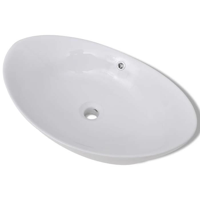 Lavabo Ovale Lavabo en Céramique Évier Bassin Artistique Pratique ...
