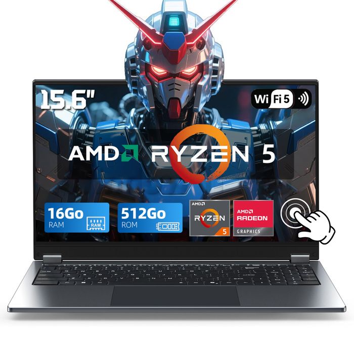 PC Portable-AMD Ryzen5 7430U(6C/12T)-Écran tactile 360°Flip-16Go RAM ...
