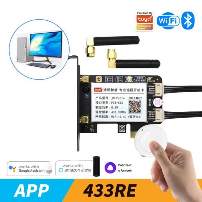 Carte courte plaque-commutateur de réinitialisation d'alimentation WiFi-RF 433, carte PCIe pour ...