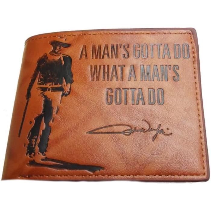 John Wayne Portefeuille En Cuir Avec Boîte De Présentation Marron ...