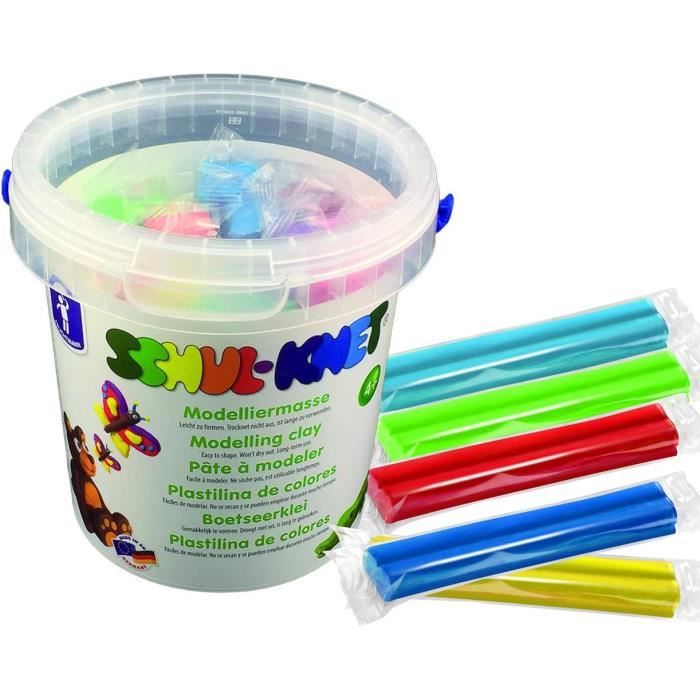 Schul-KNET 628.1341 Pâte à Modeler 18 tiges Multicolores indéformables ...