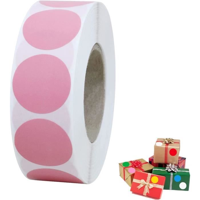 AJW-Lot de 500 étiquettes autocollantes rondes en papier naturel ...