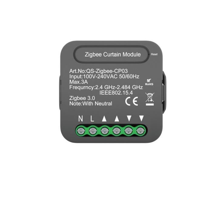 Rideau Motorisé Électrique - Zigbee - Module Connecté - Contrôle Vocal - Installation Facile ...