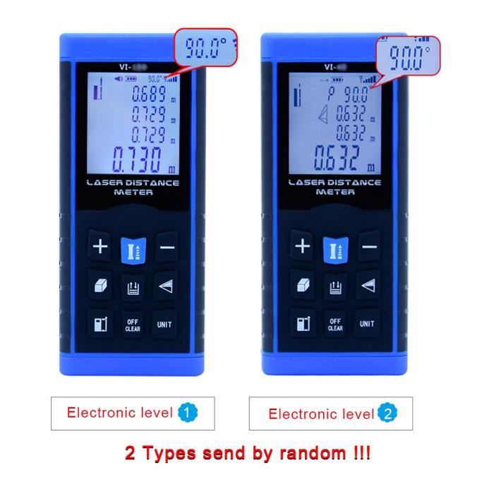 80 m - Niveau électronique - SNDWAY Numérique laser mètre de distance ...