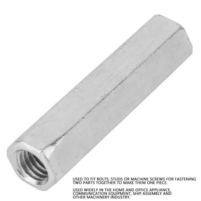 Écrous Longs 5 Pièces M8 *, Vis À Écrou À Douille Hexagonale Zinc 50 ...